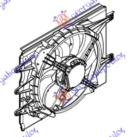 VENTILATOR KOMPLET (-AC) 1.4i-16V FIAT 500 L (2017-) (OEM: 51887899)