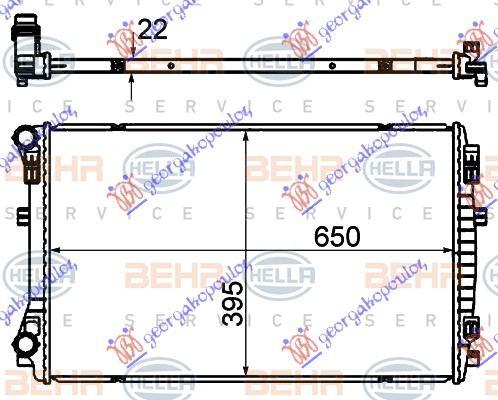 HLADNJAK MOTORA 1.0 – 1.2 – 1.4B 1.6 – 2.0D 65×40 B – A AUDI A3 SPORT SEDAN/CABRIO (2016-2020) (OEM: 5Q0121251EM, 5Q0121251ER, 5Q0121251GD)