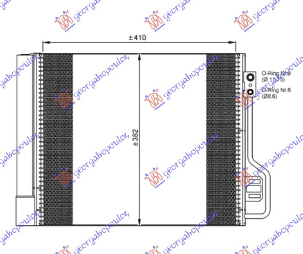 HLADNJAK KLIME BENZIN – DIZEL (42×38) (BEHR) SMART FORTWO (2007-2012) (OEM: 4515000054, 4515000154)