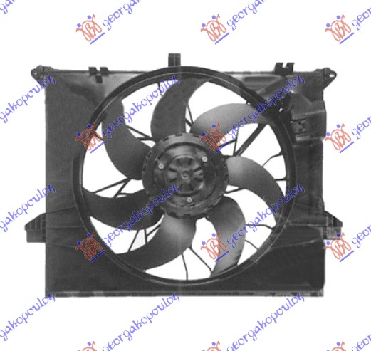 VENTILATOR KOMPLET BENZIN-DIZEL (480mm) MERCEDES R CLASS (W251) (2006-2010) (OEM: 1645000193, 1645000493, 1645000593)