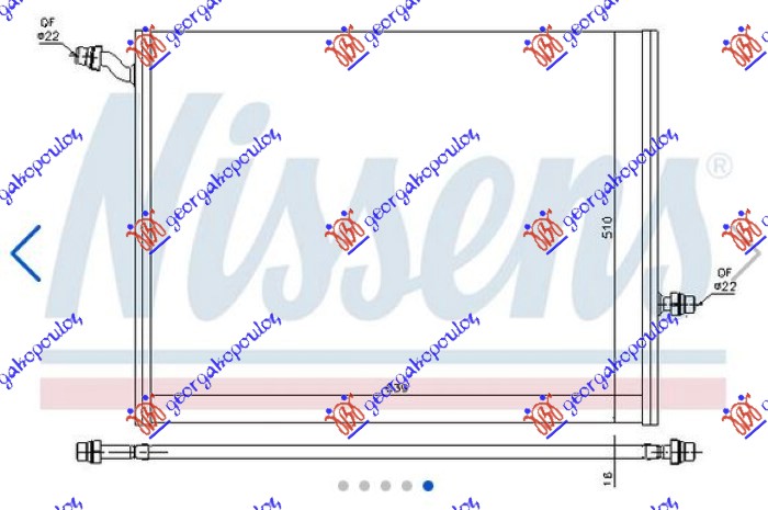 DODATNI HLADNJAK MOTORA BENZIN-DIZEL (64×51) BEHR MERCEDES V (W447) (2020-) (OEM: 0995003600, A0995003600)