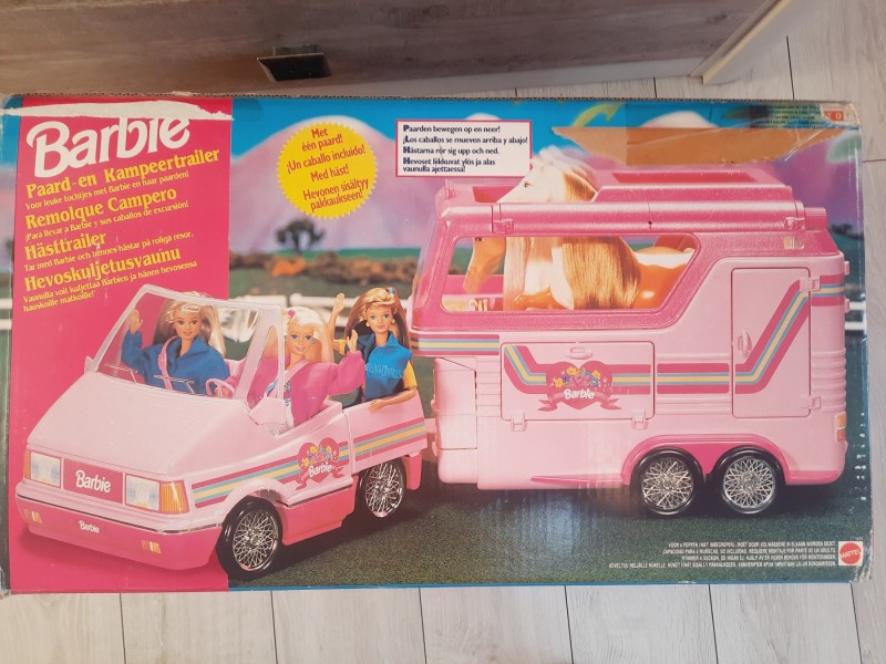 Vintage Barbie Horse Equestrian Camping Car Trailer