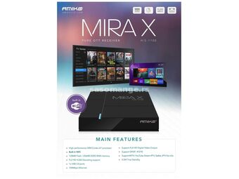 AMIKO Linux box / IPTV Prijemnik/ Full HD/ MIRAX 1100 Pure OTT