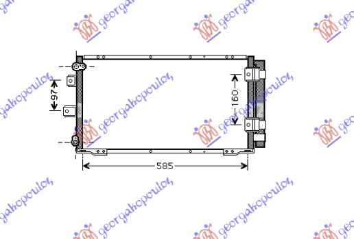 HLADNJAK KLIME (69×34) 92 – 93 (9/12.9) TOYOTA COROLLA (E 10) L/B (5D) (1992-1996) (OEM: 8846012410)