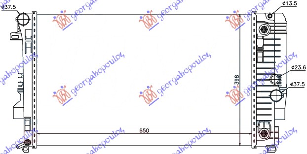 HLADNJAK MOTORA BEN-DIZ (65×39.8) AUTOMATIK MERCEDES VITO (W639) & VIANO (2004-2010) (OEM: 6395010701)