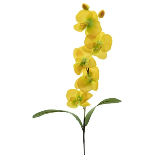 Veštački cvet orhideja 74cm, žuta