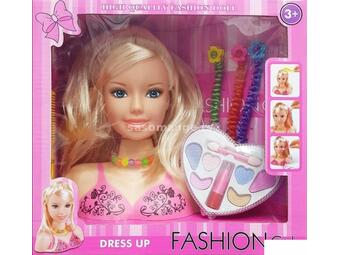 Lutka glava za sminkanje-Barbie glava lutka za šminkanje