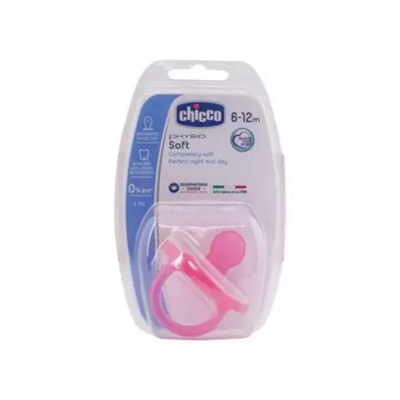 Chicco laža silikonska soft roze 6-12m