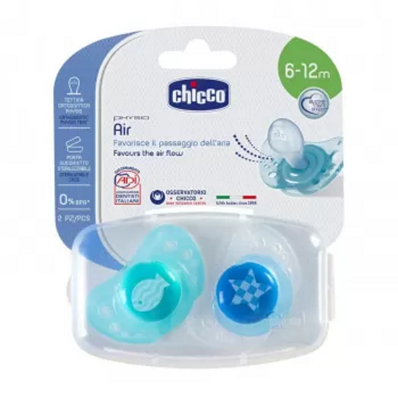 Chicco laža silikonska plava 6-12 m A2