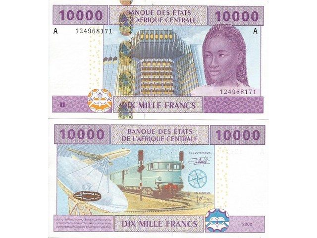 Gabon 10.000 franaka 2002/07. UNC
