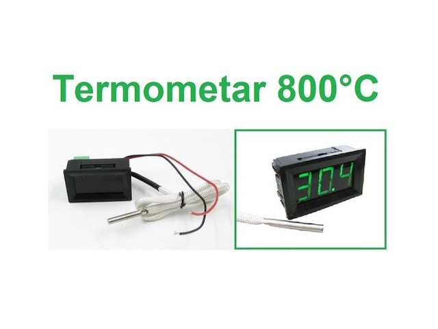 Digitalni termometar sa sondom 800 Zeleni