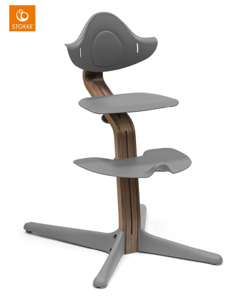 Stokke Nomi multifunkcionalna drvena stolica (hranilica) za decu Walnut Grey
