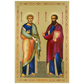 Ikona Sveti apostoli Petar i Pavle - Petrovdan 30x20cm