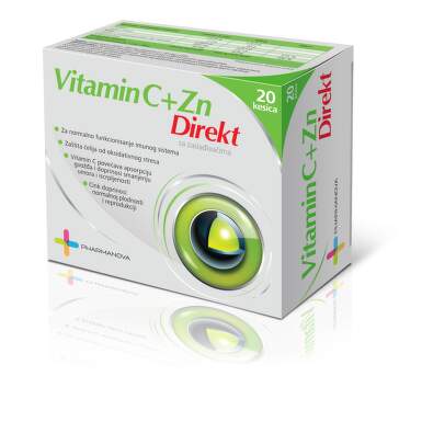 Vitamin C + cink direkt, 20 kesica