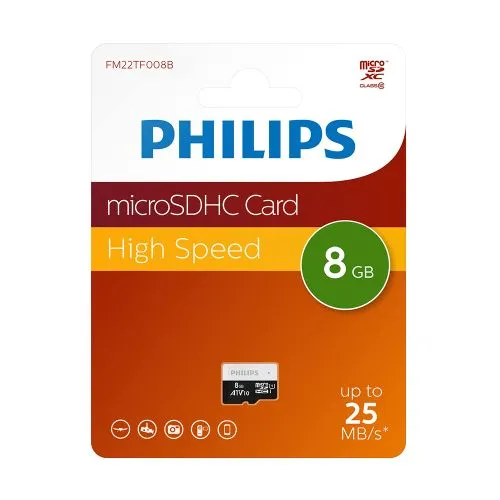 Memorijska kartica PHILIPS Micro SD 8GB V10 ULTRA SPEED (FM22TF008B/93) (MS)