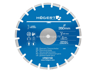 Hogert rezni segmentirani dijamntni disk, 125 mm, laserski varen ( HT6D742 )