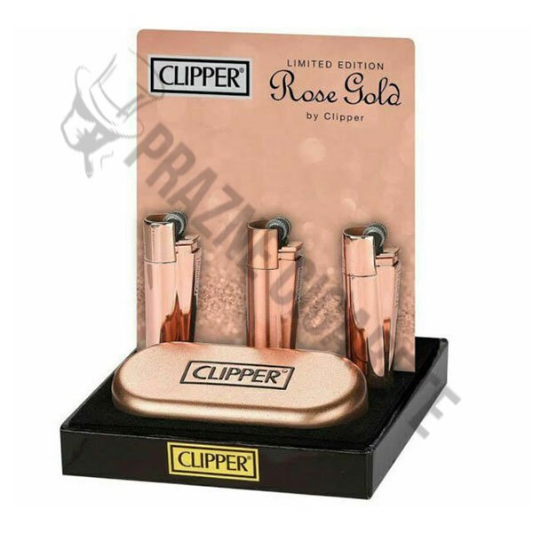 CLIPPER Metalni Upaljač-Gold Rose Limited Edition