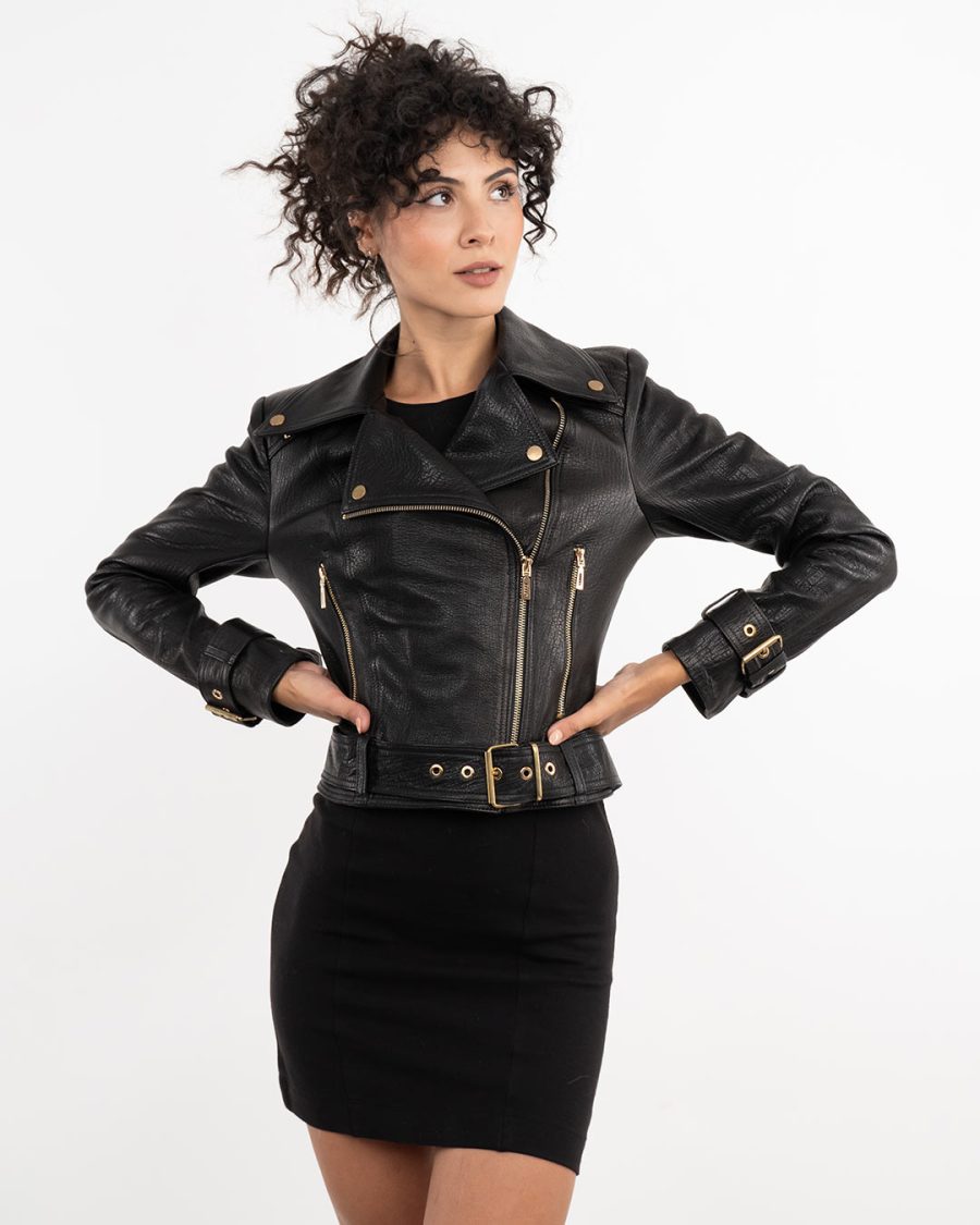 Ženska kožna jakna – Mario Zenetti-Aurora – Krispi – Crna
