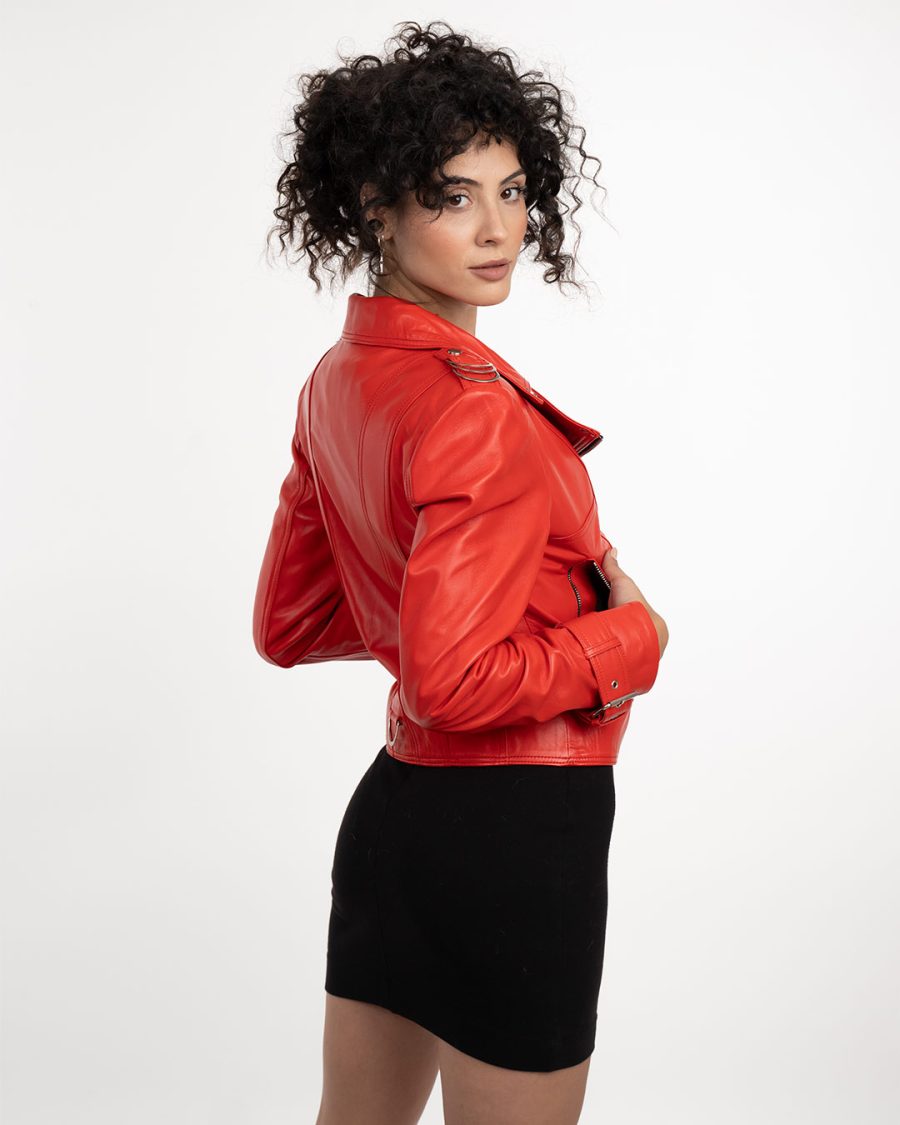 Ženska kožna jakna – Mario Zenetti-Maria – Crvena
