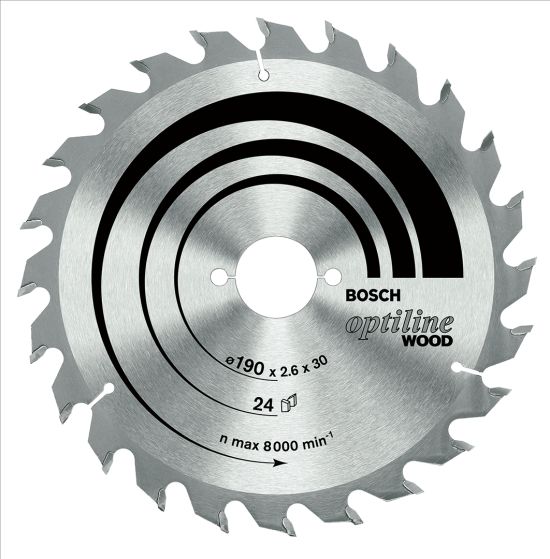 Bosch list kružne testere Optiline Wood 184 x 20/16 x 2,5 mm, 24 (2608640852)