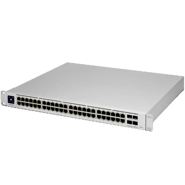 Ubiquiti Layer 3 switch with (48) GbE RJ45 ports and (4) 10G SFP+ ports. ( USW-PRO-48-EU )