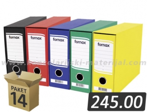 14 malih širokih registratora FORNAX sa kutijom A5 D80