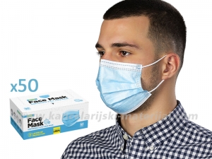 PLAVA jednokratna zaštitna maska - pakovanje 50 komada
