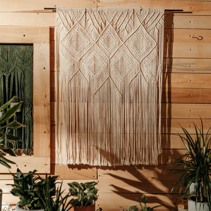 Macrame zavesa / zidna tapiserija