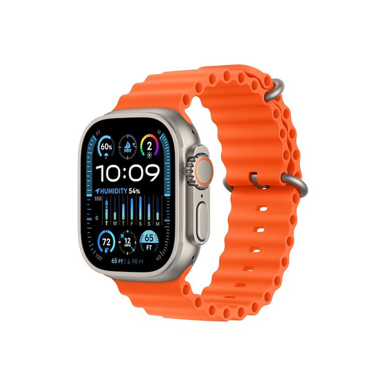 Apple Watch Ultra2 Cellular (mreh3se/a), 49mm Titanium Case w Orange Ocean BandID: EK000561312