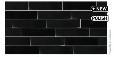 RUBICER Pločice porcelain 7,5x30cm brick black ret. pol. RB75300BRBLK