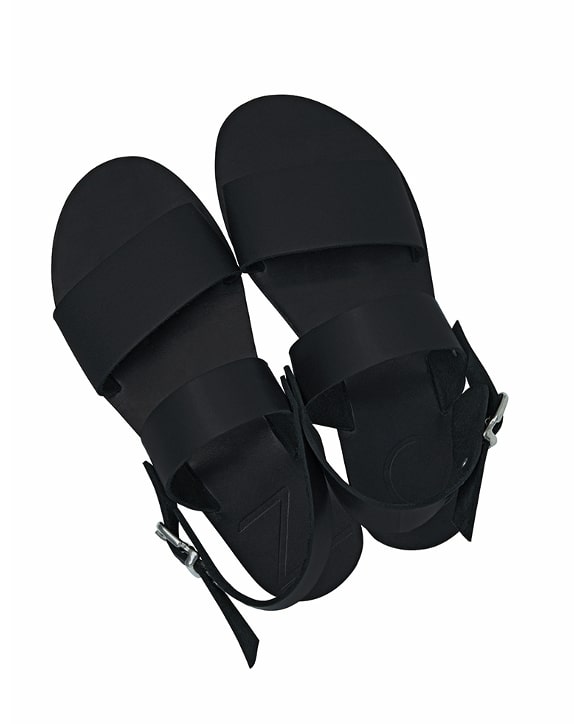 Kožne sandale TOMANA u crnoj boji