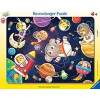 Ravensburger Puzzle slagalica za decu 40 delova Životinje astronauti 05634