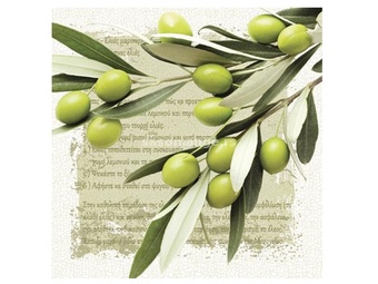 Salveta za dekupaž Greek Olives - 1 kom (Salvete za dekupaž)
