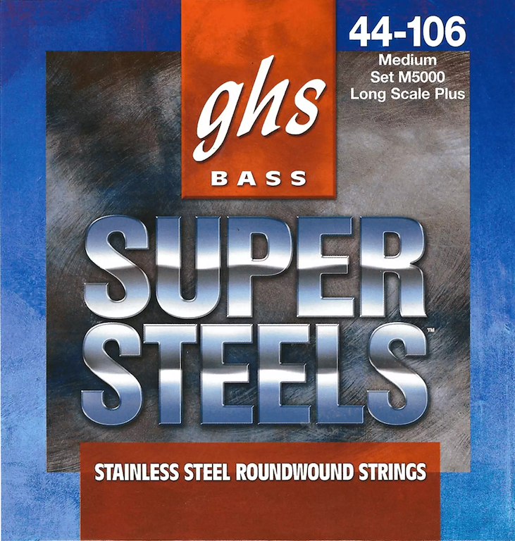 GHS 44-106 M5000 Super Steels Stainless Steel Long Scale - Žice za bas gitaru