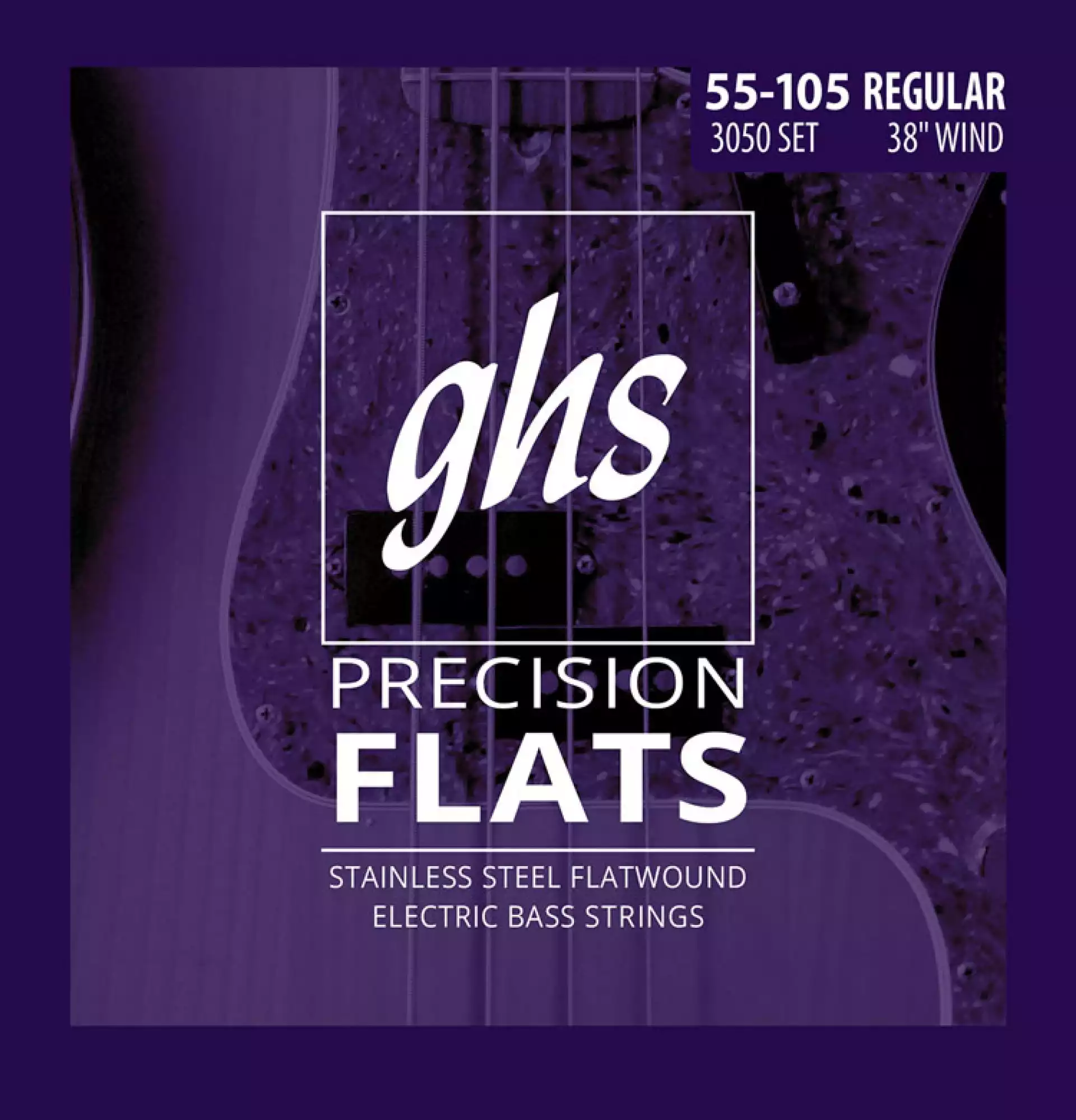 GHS 55-105 3050 Precision Flats Flatwound Long Scale Plus Regular - Žice za bas gitaru