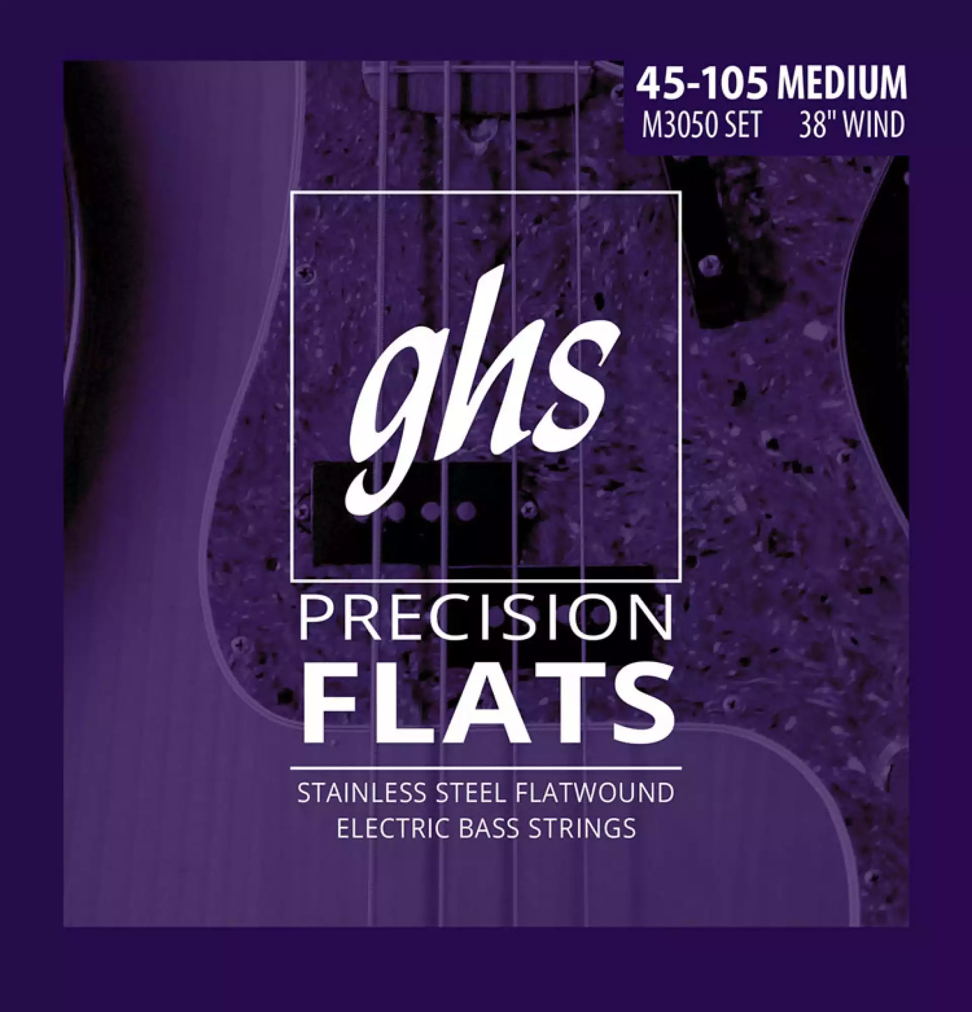 GHS 45-105 M3050 Precision Flats Flatwound Long Scale Plus Medium - Žice za bas gitaru
