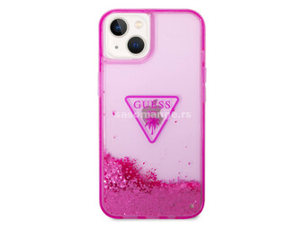 Futrola GUESS Liquid Glitter Triangle Hard za Iphone 14 Translucent Fuschia Model 2