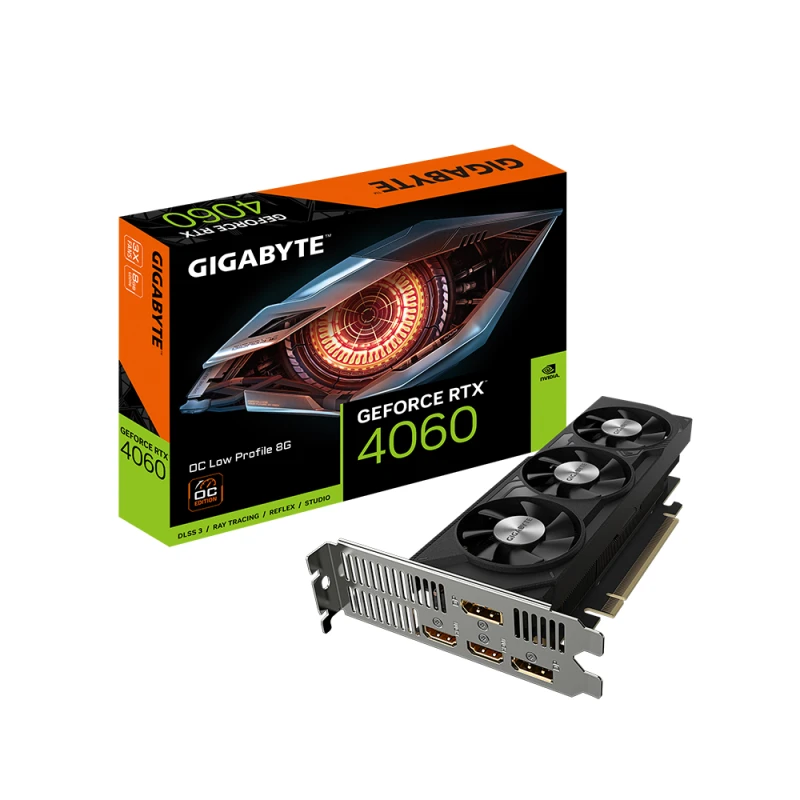 Gigabyte GeForce RTX4060 OC Low Profile (GV-N4060OC-8GL) grafička kartica 8GB GDDR6 128bit