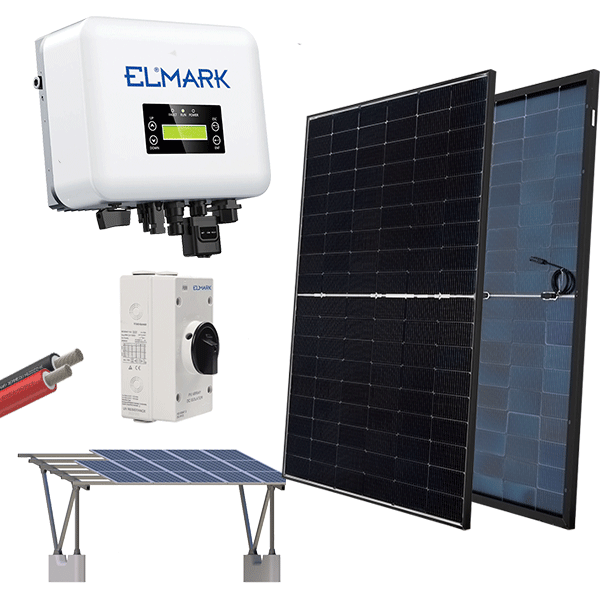 ON GRID SOLAR SYSTEM SET 1P/8KW+CARPORT STRUCTURE