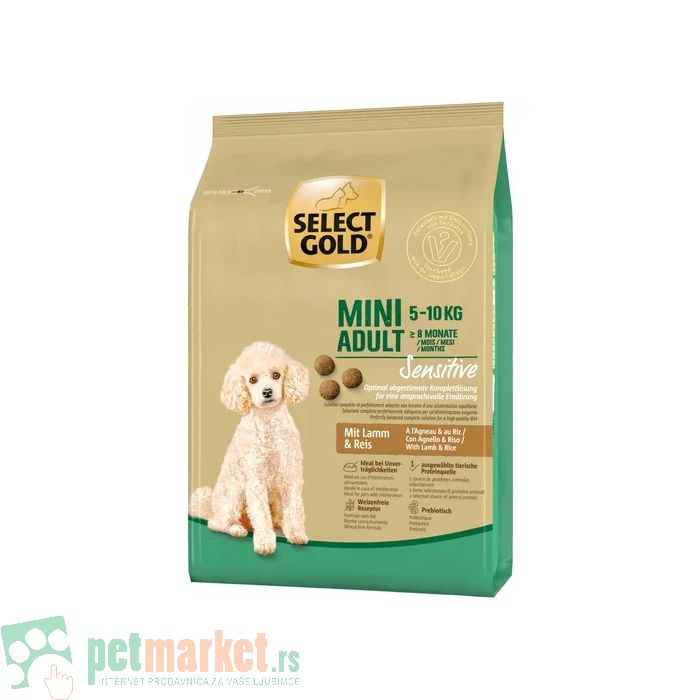 Select Gold: Hrana za odrasle pse malih rasa Sensitive Mini Adult Jagnjetina