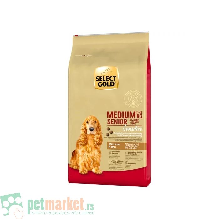 Select Gold: Hrana za starije pse srednjih rasa Sensitive Medium Senior Jagnjetina