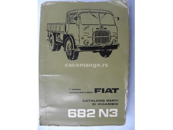 Knjiga:Spisak rezervnih delova za kamion Fiat 682 N3,10.1964.u 2 knjige.italijanski