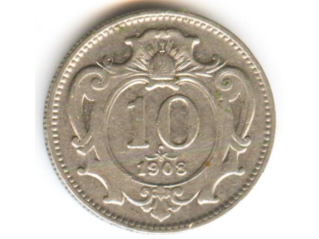 Austrija 10 heller 1908