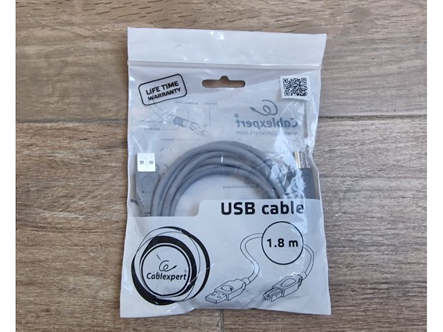 Cablexpert USB A-B kabal, 1,8m