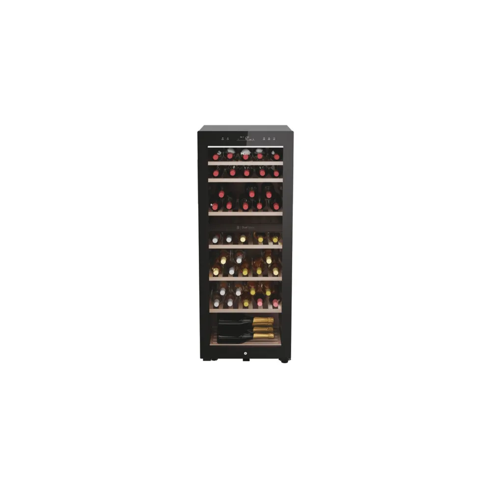 Haier Wine Bank 50 Serie 7 HWS77GDAU1 Kompresorska rashladna vitrina za vino Samostojeće Crno 77 flaše