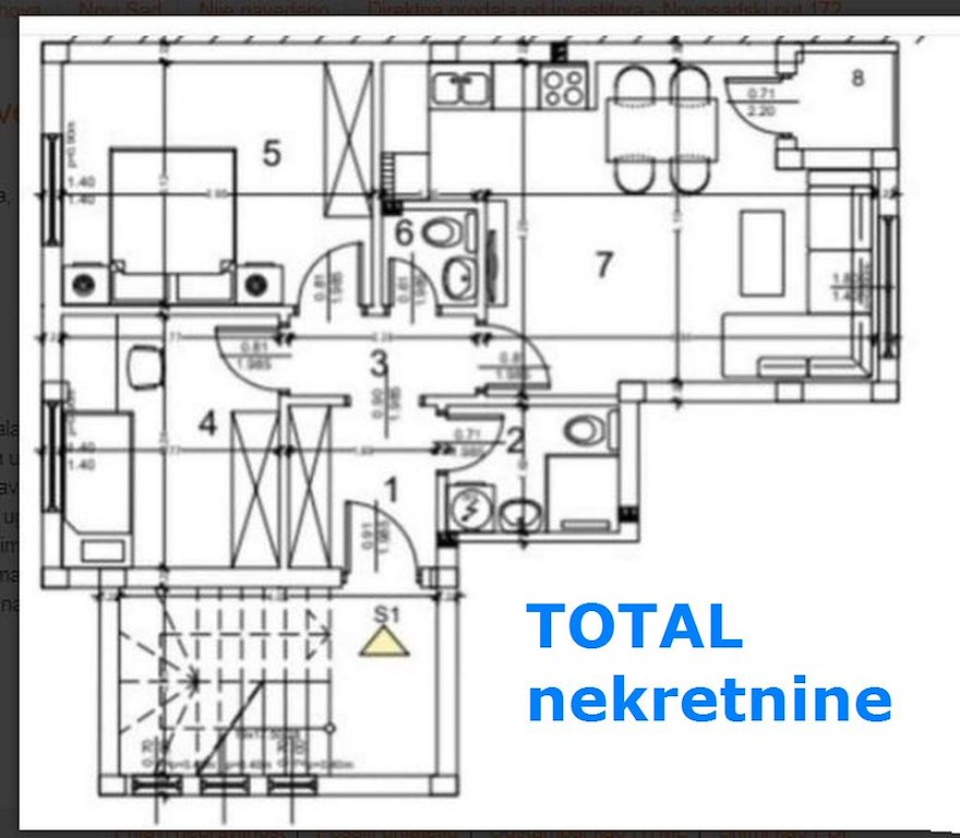 Stan,NOVI SAD,LIPOV GAJ 56.00m2,98880€ , ID: 1096959