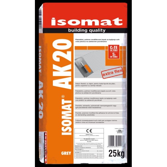 ISOMAT AK 20 lepak za pločice na cementnoj bazi Sivi 25kg