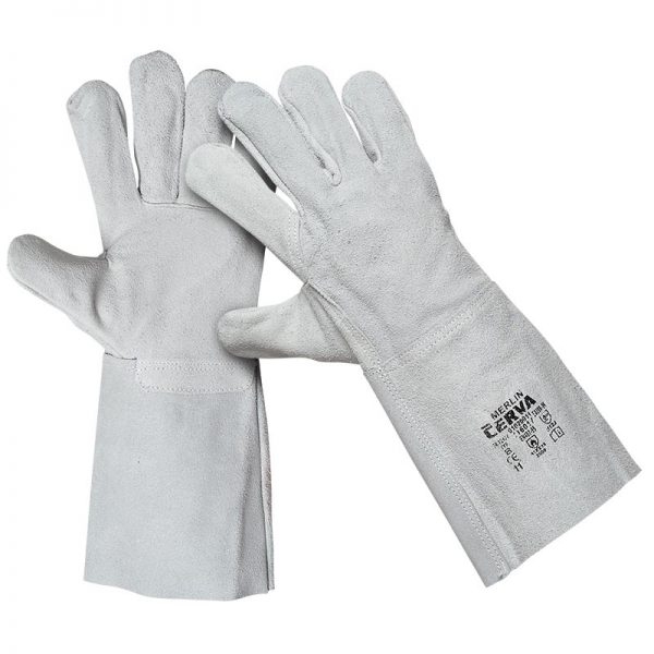 Zaštitne rukavice MERLIN BL, koža, sive boje 9