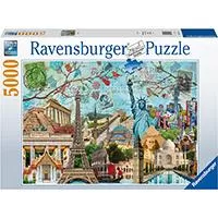 Ravensburger Puzzle slagalica za odrasle 5000 delova Kolaž velikih gradova 17118