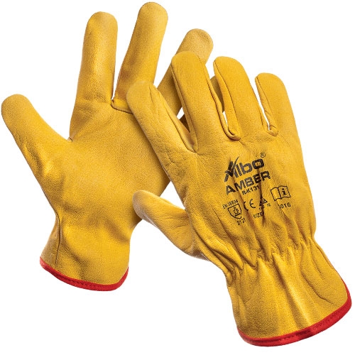 Zaštitne rukavice AMBER BL, goveđa koža, žute boje 9